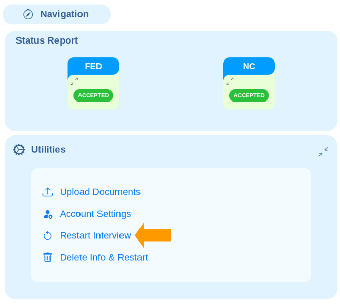 How to restart my return filing (interview) – FileYourTaxes.com Free File