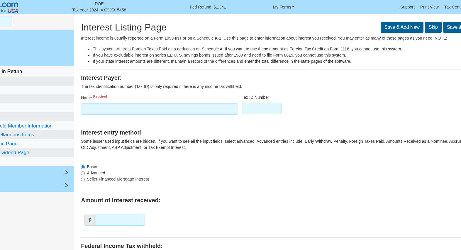 How to report Interest Income – FileYourTaxes.com Free File